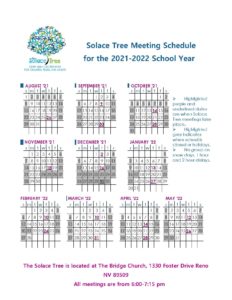 Schedule - The Solace Tree